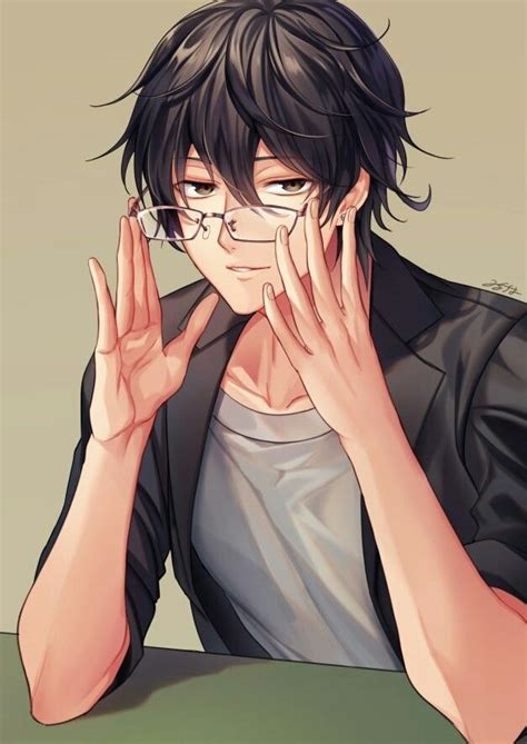 شباب يلبس نظاره Handsome Anime Handsome Anime Guys Anime Guys With
