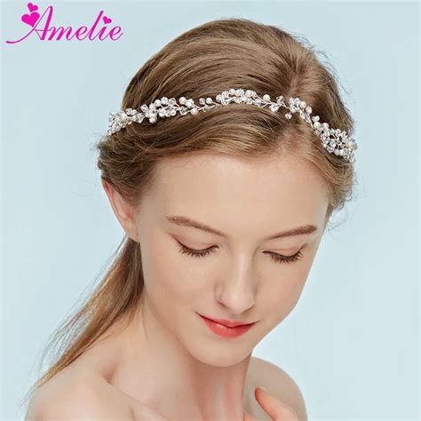 Classic Wedding Hair Band Delicate Crystal Rhinestone Floral Headpiece