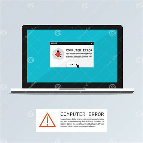computer bug error notification popup vector stock vector