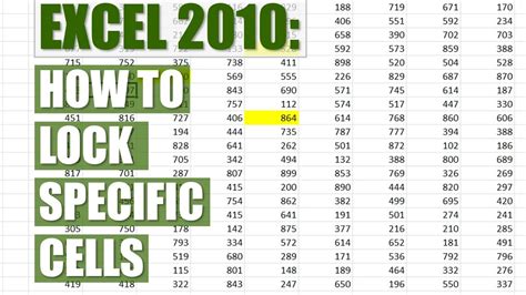 excel 2010 how to lock and unlock specific cells prevent editing