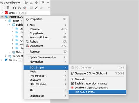 run sql files intellij idea documentation