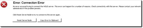 wsus connection error after you start the cleanup wizard 4sysops