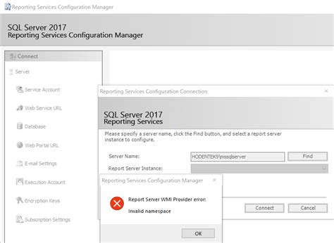 hodentekhelp how do i troubleshoot report server wmi provider error