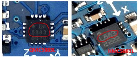 difference between hmc5883l and qmc5883 magneto sensor arduino