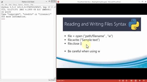 the basic python programming reading and writing files