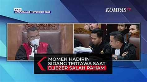 Momen Hadirin Sidang Tertawa Saat Bharada E Salah Paham Tanggapi Saksi