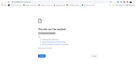 core application refused to connect locally it throws