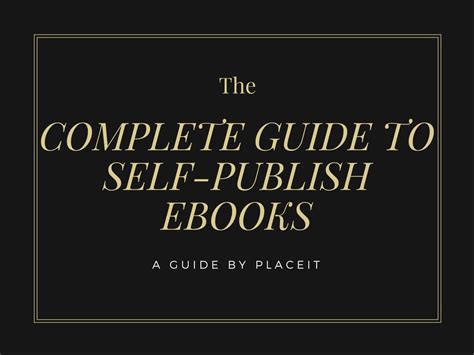 How To Self Publish A Book A Step By Step Guide For Authors