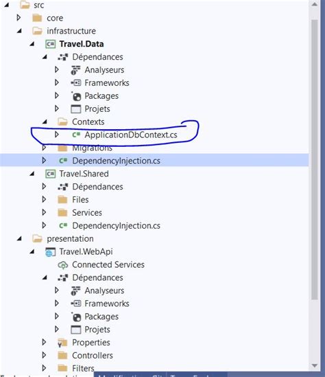 c ef5 core update database error unable to create an object of type