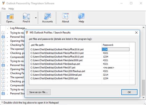 Outlook Password Recovery Tool By Thegrideon Software