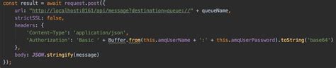javascript integration between node js and activemq how to use