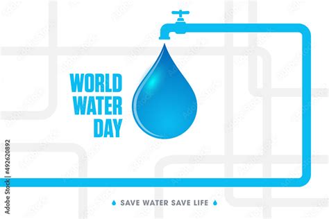 World Water Day Concept Logo Typography Every Drop Matters Save Water