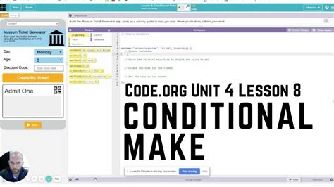 csp unit 4 lesson 8 conditional make javascript youtube