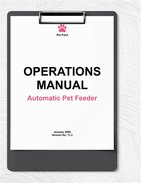 Operational Manual Template