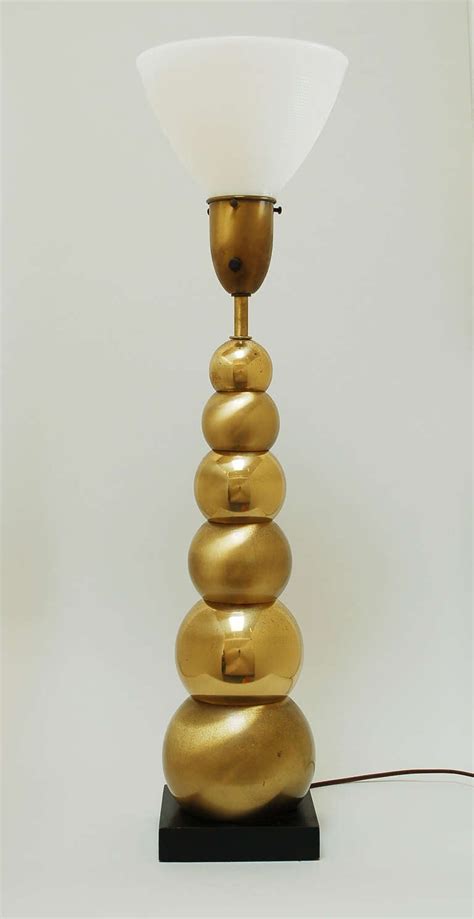 brass stacked ball lamp at 1stdibs