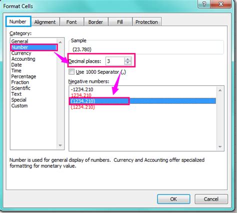 how to display negative numbers in brackets in excel