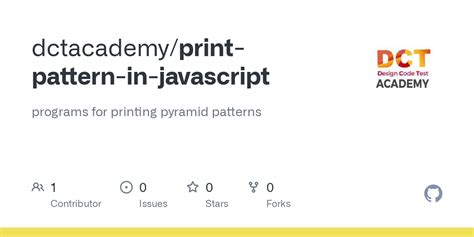 github dctacademy print pattern in javascript programs for printing