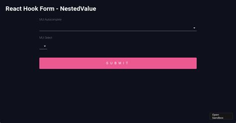 react hook form nestedvalue codesandbox