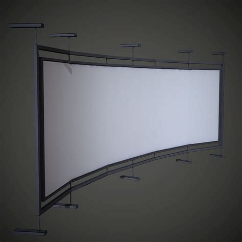 curved screen low poly mobile ready 3d model cgtrader