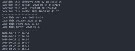 python faker faking date and time python