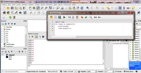 running the script mastering geospatial development with qgis 3 x