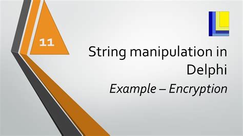 string handling in delphi part 11 encryption example 2 youtube
