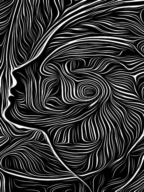 Linocut Brain Stock Illustrations 347 Linocut Brain Stock