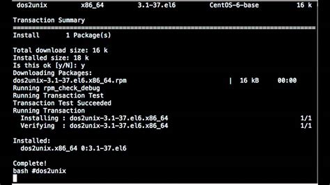 how to install dos2unix in centos linux redhat