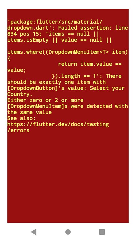 cant create dropdownbutton with list of objects in flutter flutter flux