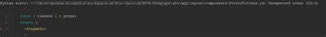 javascript babel 7 unexpected token for react component