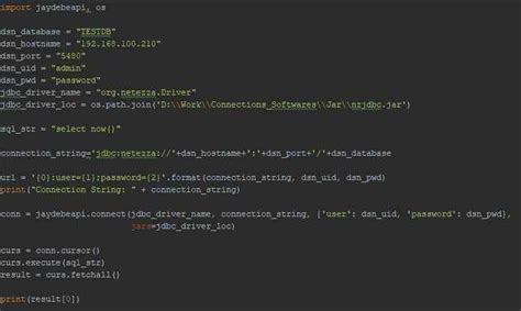 jdbc connection string for netezza edureka community