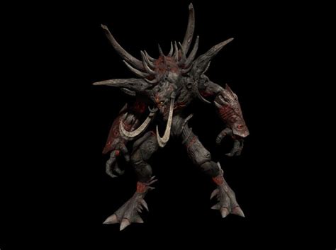 3d model fire demon animated and game ready vr ar low poly fbx