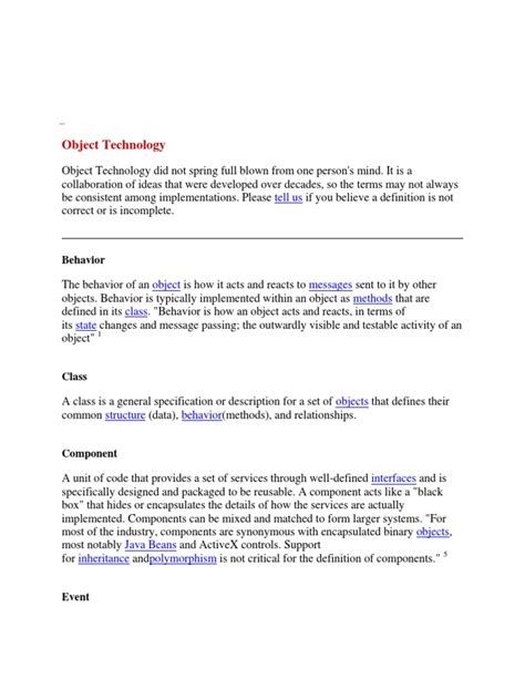 ooad technical terms class computer programming