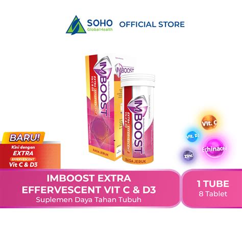 Jual Imboost Effervescent Vitamin C Suplemen Daya Tahan Tubuh Rasa