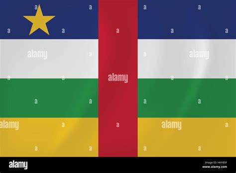 Vector Image Of The Central African Republic Waving Flag Stock Vector