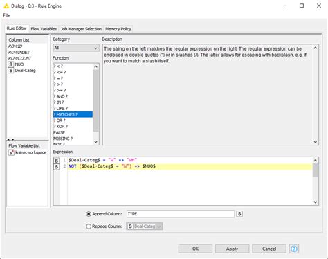 create a new column with values from data in one of two columns knime