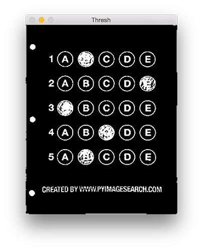 bubble sheet multiple choice scanner and test grader using omr python