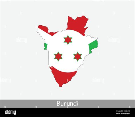 Burundi Map Flag Map Of Burundi With The Burundian National Flag