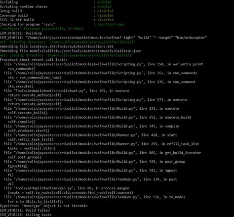 sim vehicle py w error copter simulation ardupilot discourse