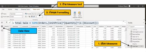 การสร้าง dax measures ใน power bi 9expert training