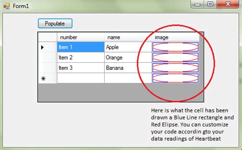 drawing statistics graph in a datagridview using c