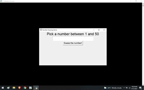 python program to guess number using python tkinter kashipara