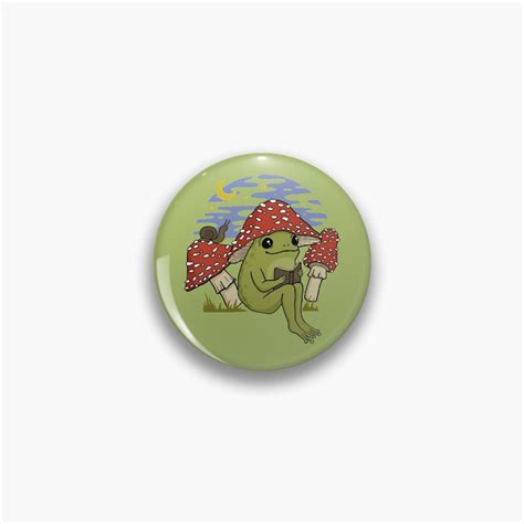 Cute Cottagecore Frog Mushroom Hat Reading Book Goblincore Toad
