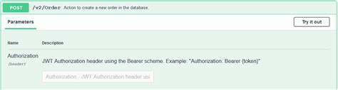 c add bearer token option in swagger for particular