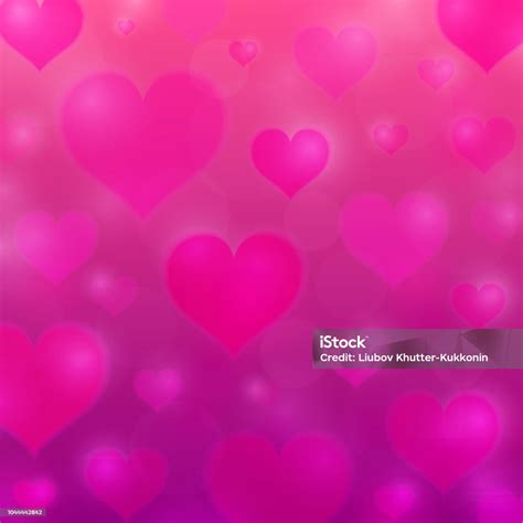 Love Background With Pink Hearts Valentines Day Texture Heart
