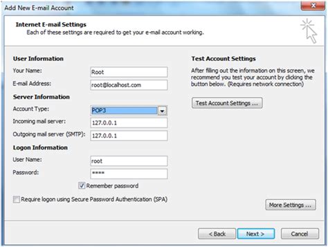 how to send mail from localhost with xampp and mercury32