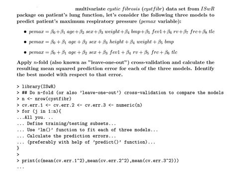multivariate cystic fibrosis cyst fibr data set