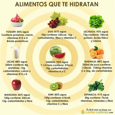 9 Alimentos Para Hidratar El Cuerpo Infografías Y Remedios