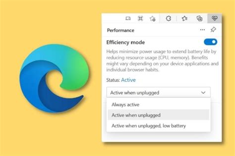 how to enable or disable efficiency mode in microsoft edge