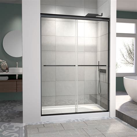 Ace Decor 44 48 W X 70 H Semi Frameless Shower Door Double Sliding